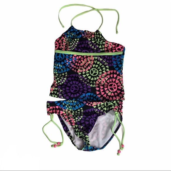 Justice | Swim | Hp Justice Bright 2 Pc Tankini Swimsuit Girls 2 | Poshmark